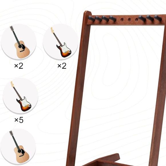Storage & Organization | Guitar Stand For Multiple Guitars Hardwood ...